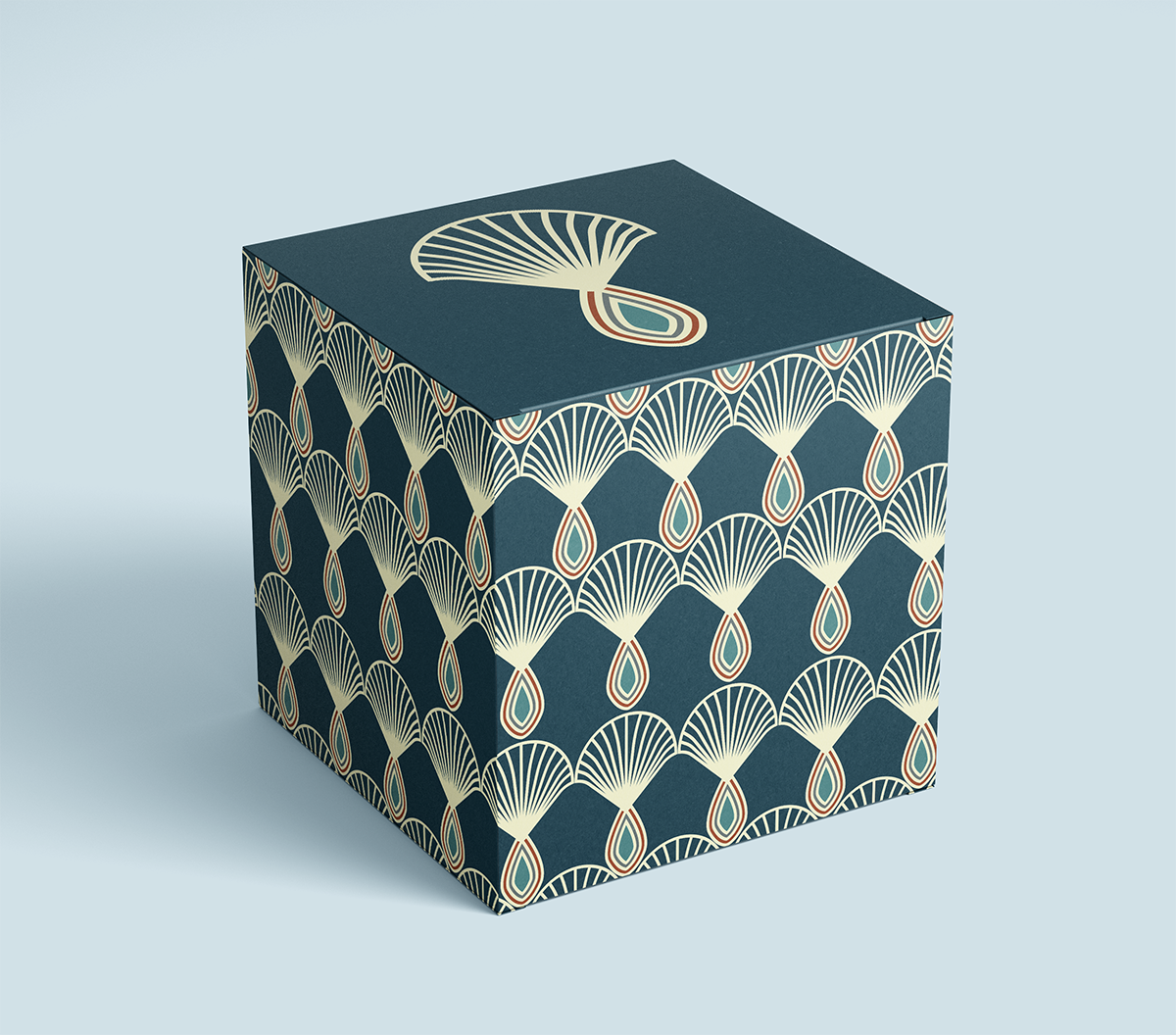 Art Nouveau-Inspired Patterned Box – Chantal Bevard Rivera ©2025